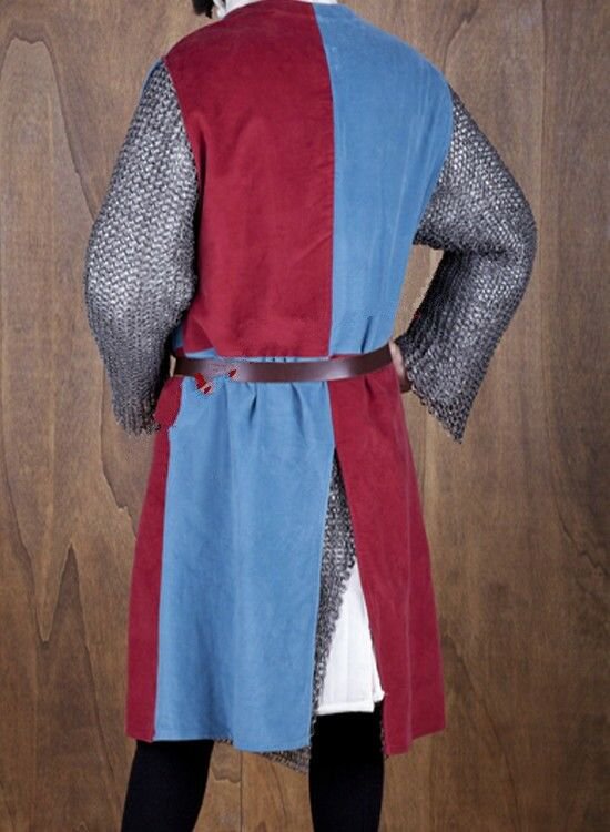 Medieval Tunic Costumes Knight Without Sleeveless Renaissance Red&Blue ...