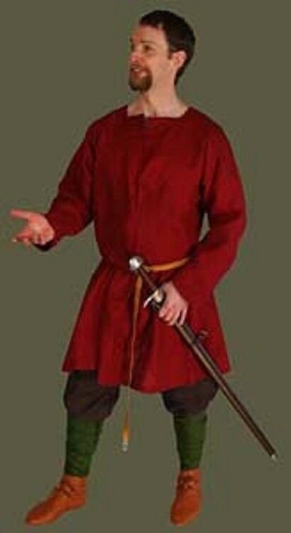 Medieval Viking Red Color Tunic Costume For Armor Clothing Viking Dress ...