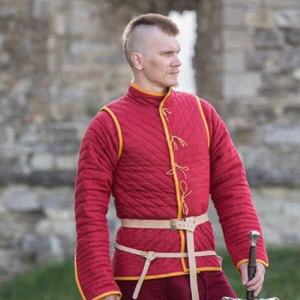 New Gambeson Red Classic Medieval Padded Armour Theater Best Arming ...