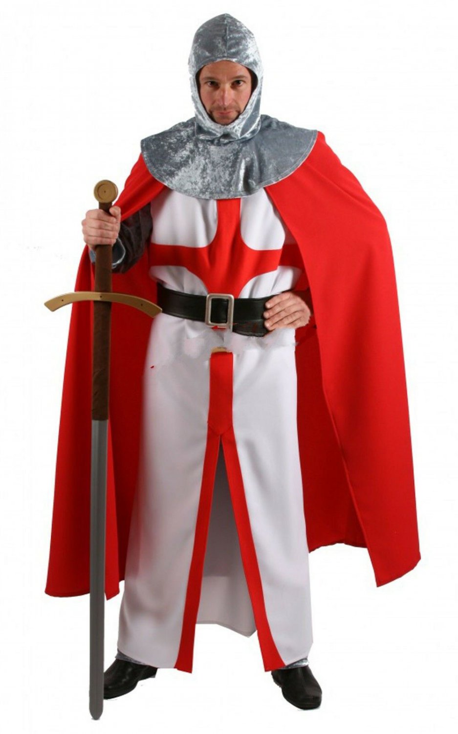 NEW MEDIEVAL KNIGHT CRUSADER Middle Age TUNIC CLOAK CAPE with HOOD ...