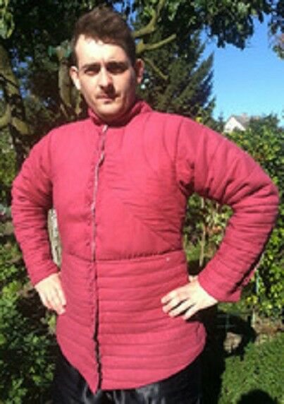 European Gambeson Red Fancy Color Style Padded Armor Medieval ...