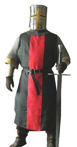 Medieval Viking Red/Black Color Renaissance Tunic Costume For Armor SCA ...