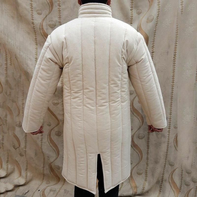 Medieval Gambeson White COSTUMES DRESS coat vest Armor Jacket Thick padded