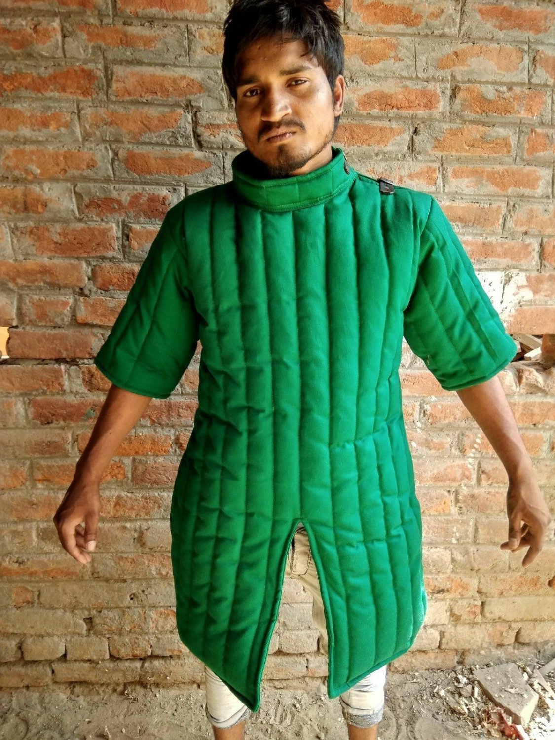 Medieval Celtic Viking Padded Armour Amazing Super Green Color Gambeson