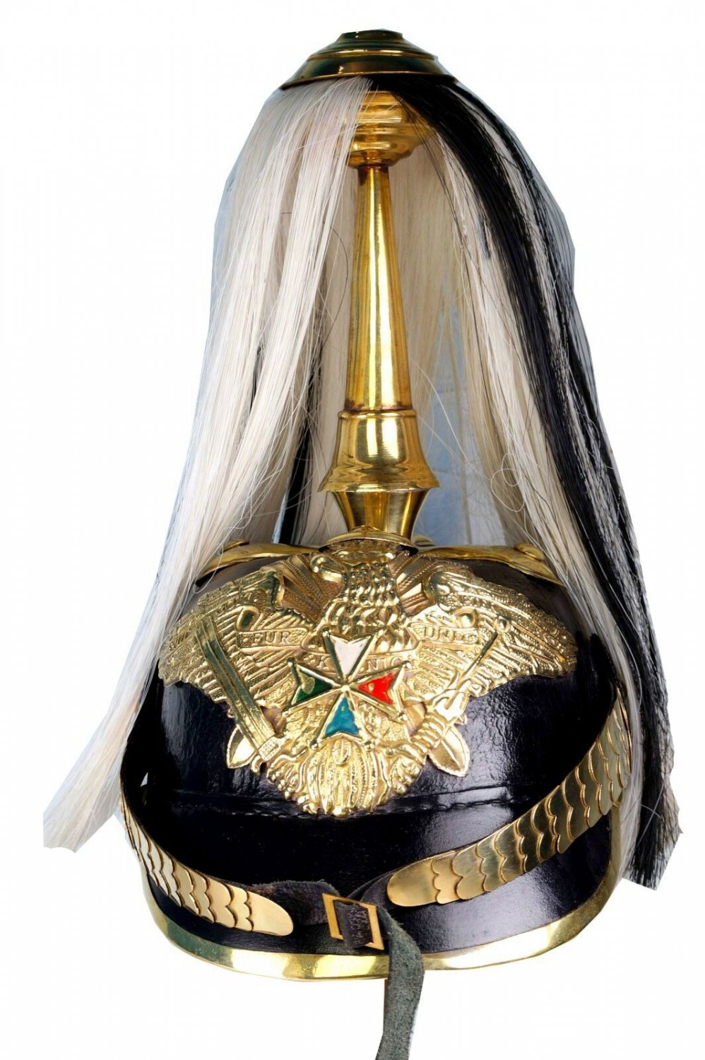 Christmas Gift French Napoleonic Shako Helmet BLACK FELT/LEATHER FRENCH ...