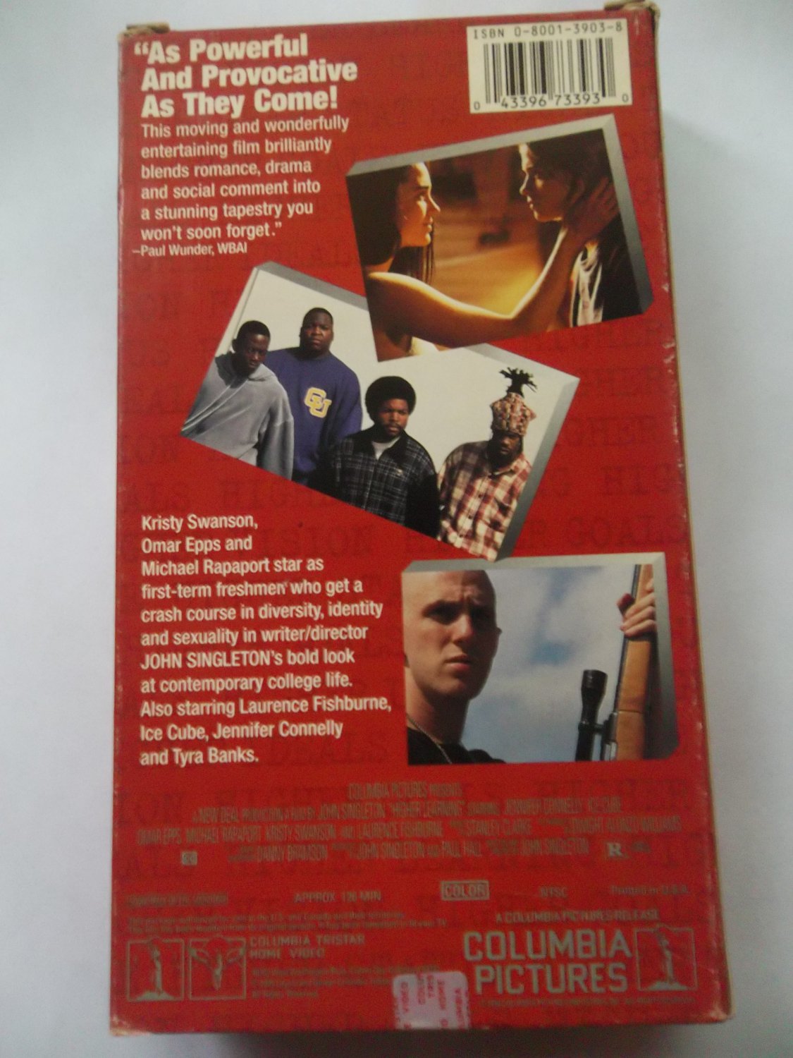 HIGHER LEARNING (VHS, FAST SHIPPING!) JENNIFER CONNELLY (DRAMA/THRILLER ...
