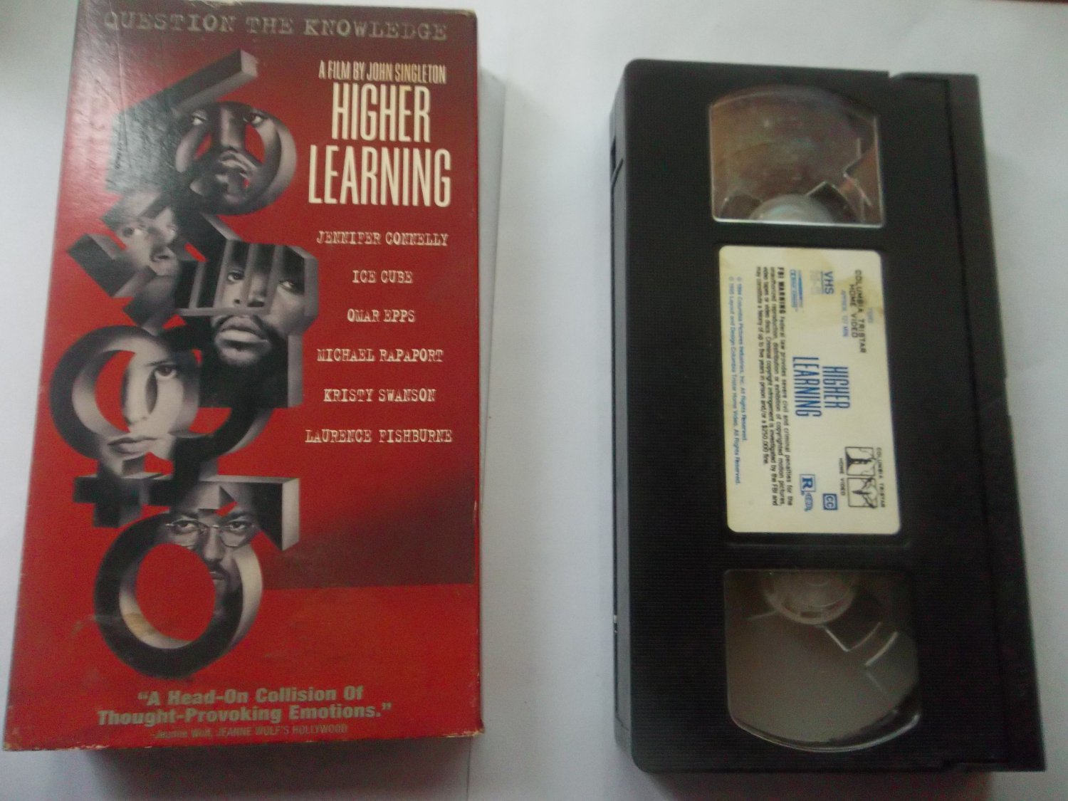 HIGHER LEARNING (VHS, FAST SHIPPING!) JENNIFER CONNELLY (DRAMA/THRILLER ...