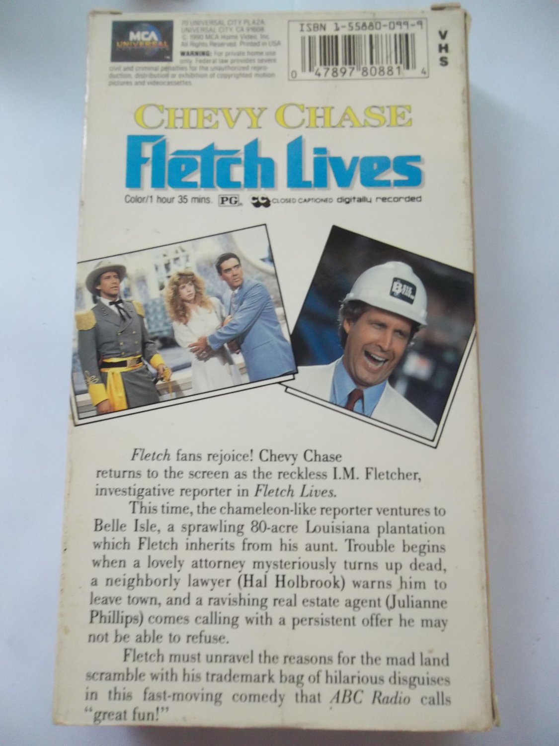 FLETCH LIVES (VHS, FAST SHIPPING!) CHEVY CHASE (ROMANTIC COMEDY), PLUS ...