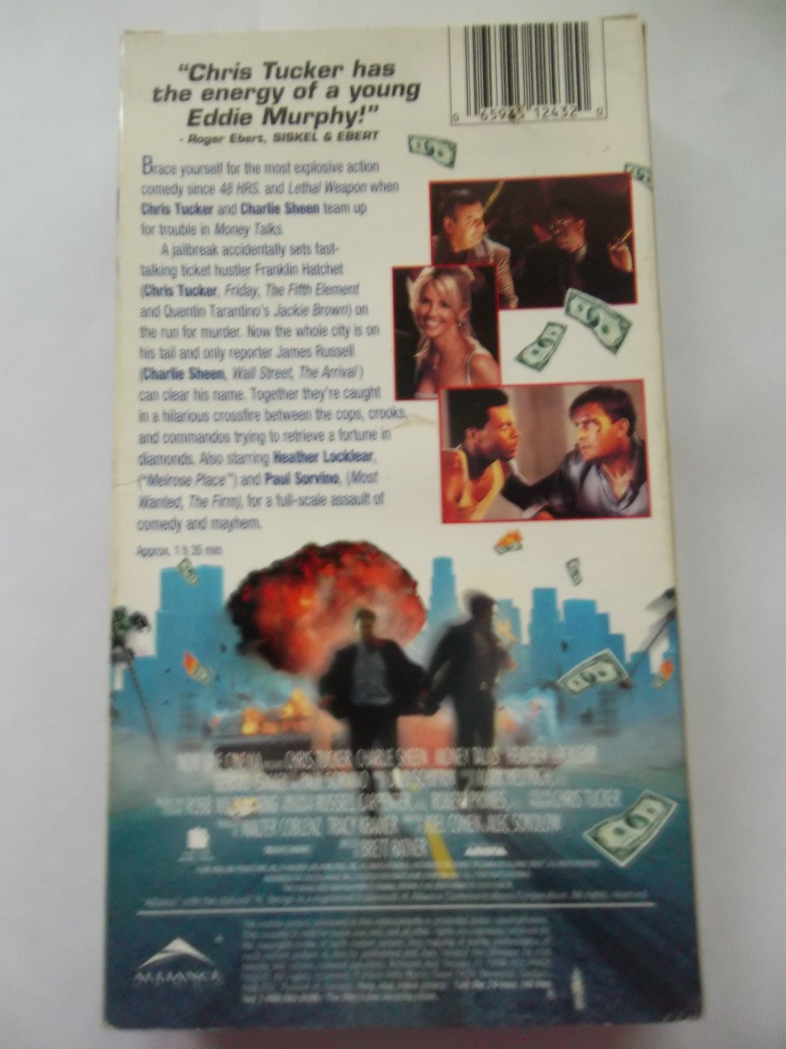 MONEY TALKS (VHS, FAST SHIPPING!) CHRIS TUCKER, CHARLIE SHEEN (ACTION ...