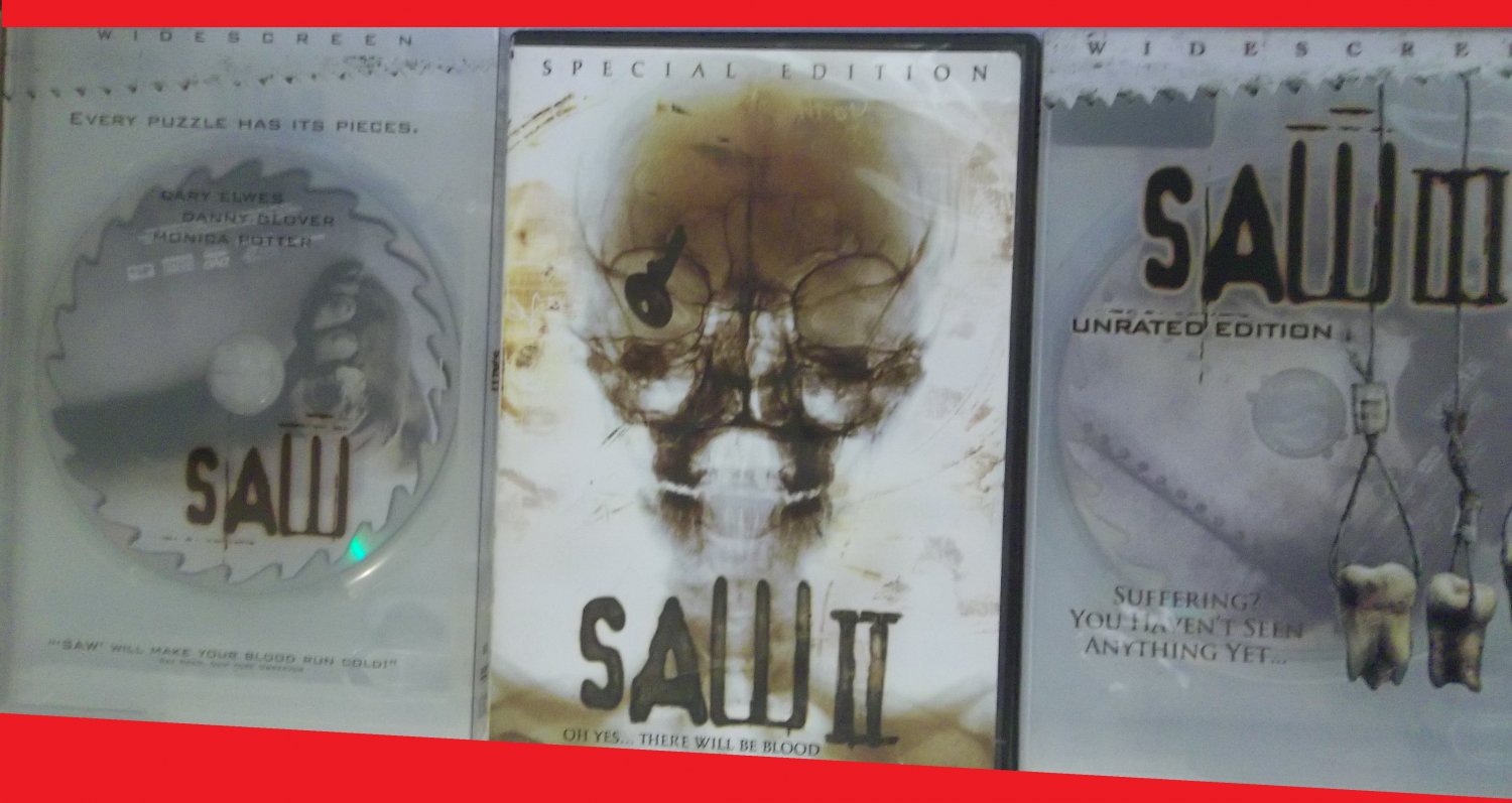 SAW TRILOGY, 5 DISC SET, DONNIE WAHLBERG, CARY ELWES, PLUS FREE GIFT