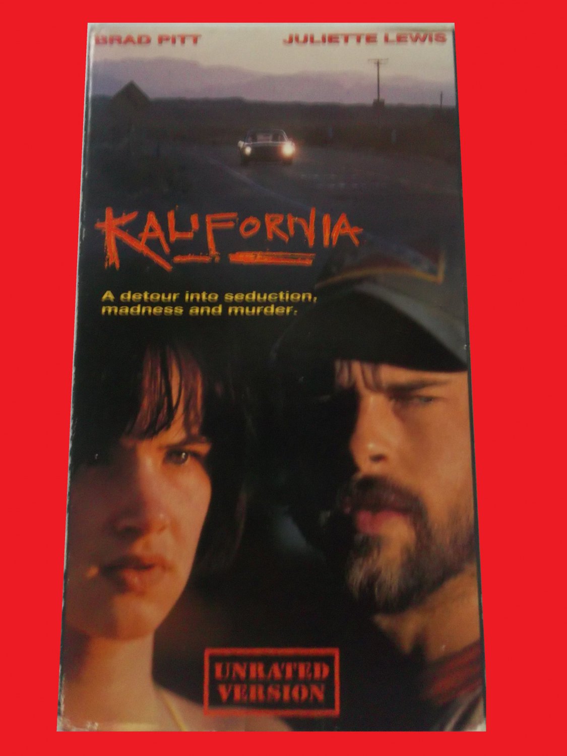KALIFORNIA (VHS, FAST SHIPPING!) BRAD PITT, JULIETTE LEWIS (THRILLER ...