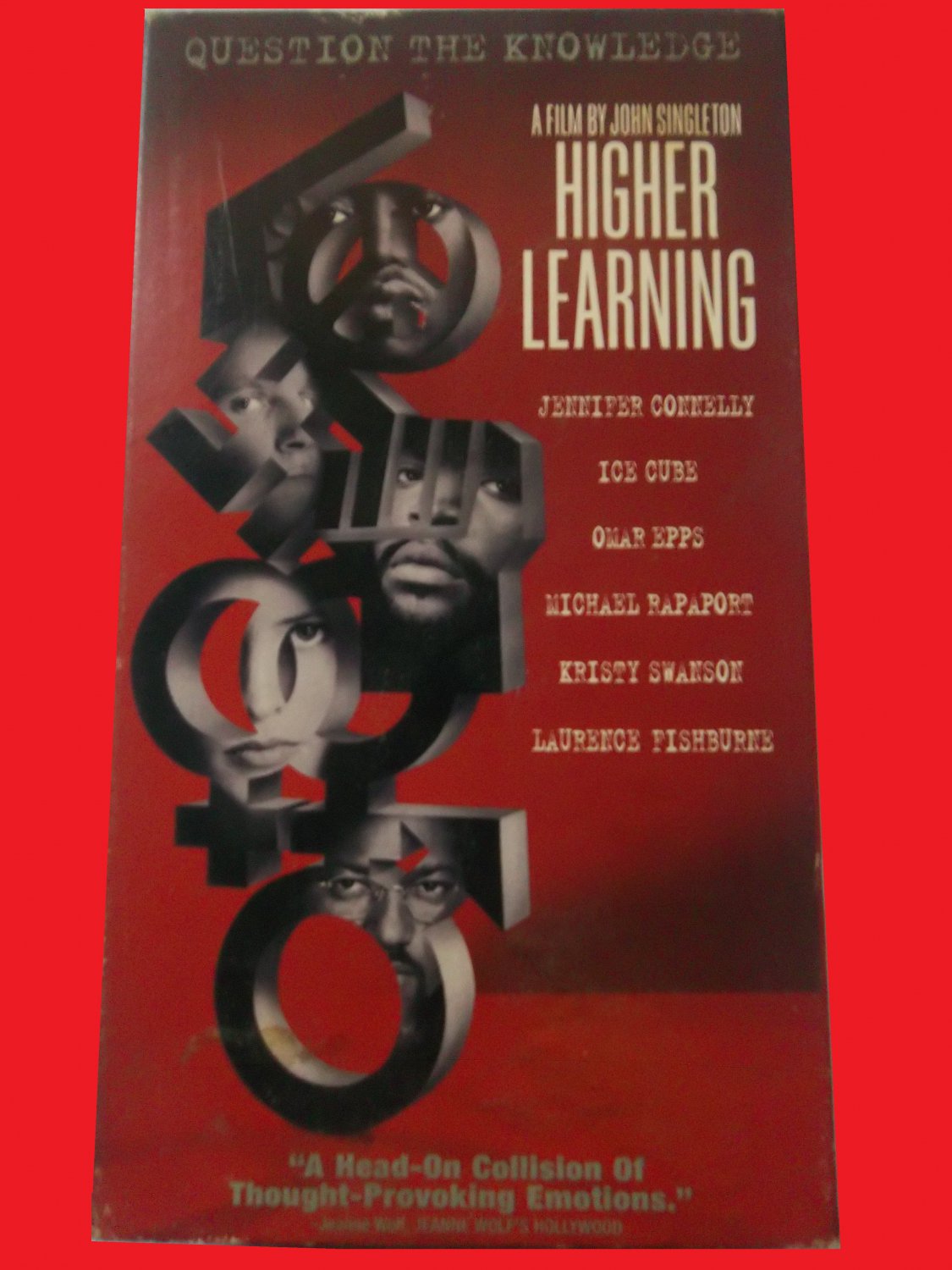 HIGHER LEARNING (VHS, FAST SHIPPING!) JENNIFER CONNELLY (DRAMA/THRILLER ...