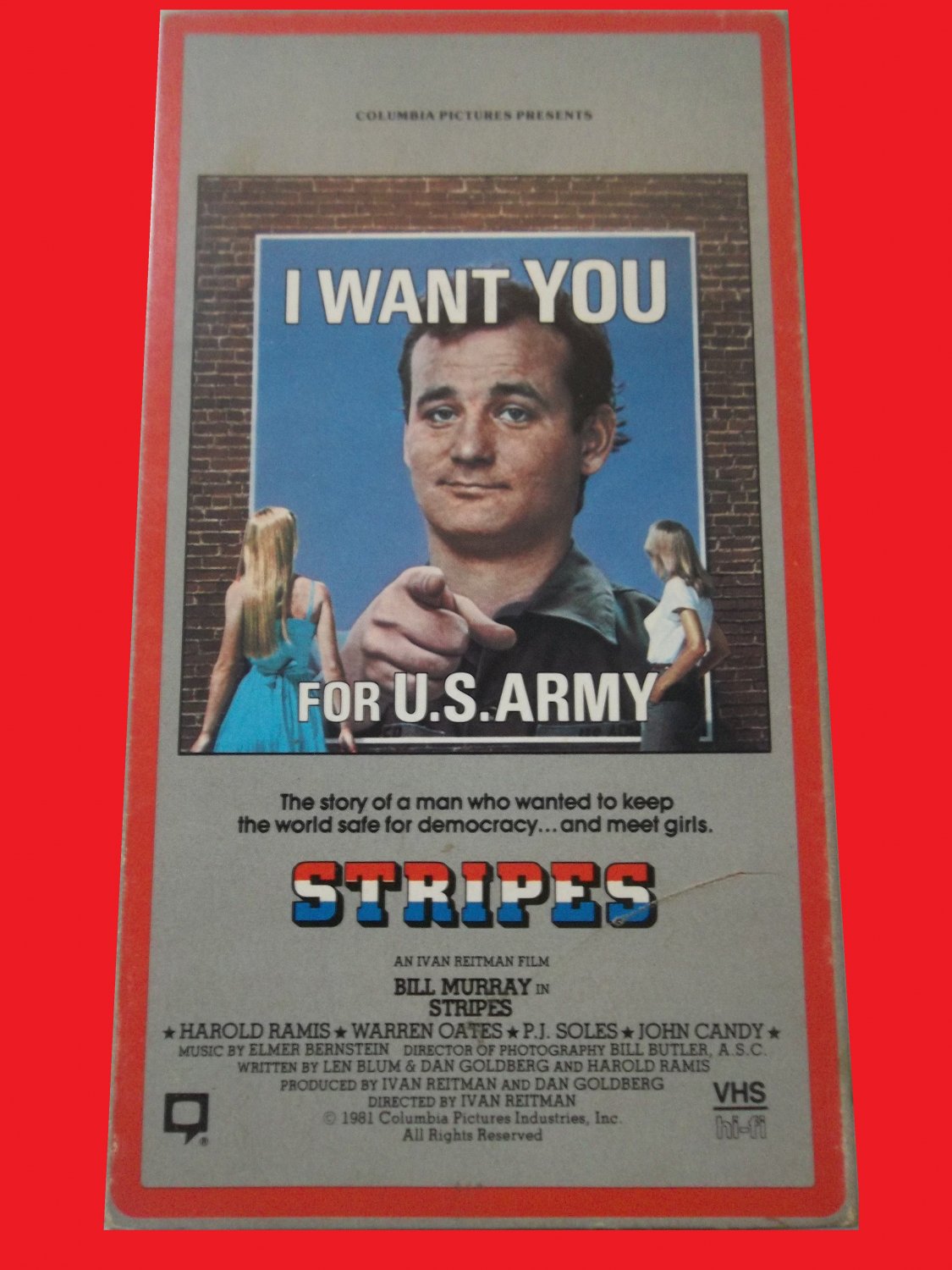 STRIPES (VHS, FAST SHIPPING!) BILL MURRAY (COMEDY), PLUS FREE GIFT