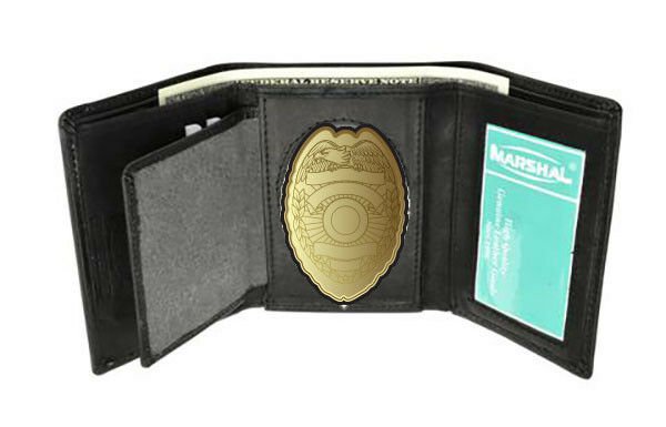 Concealed Carry Badge Holder Wallet Leather ID Card Security Officer Permit