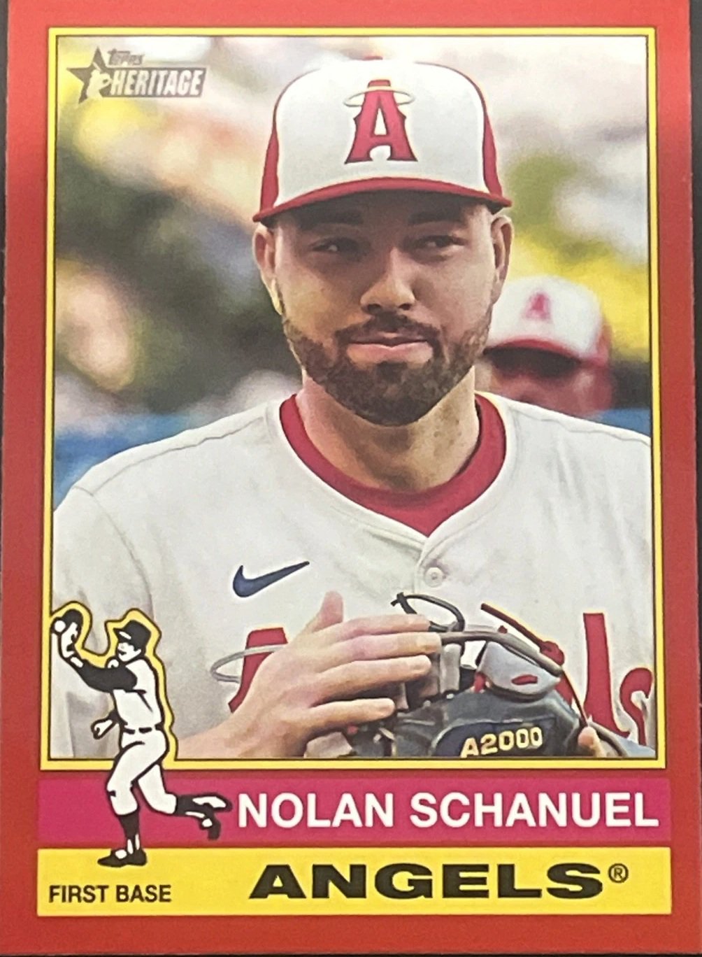 2025 Topps Heritage Red Border 273 Nolan Schanuel