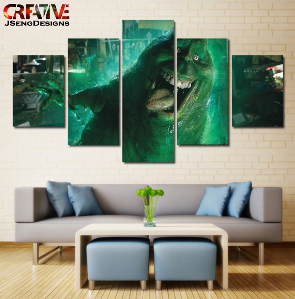 Ghostbusters Wall Art Painting On Canvas Slimer Ghost Poster Home Decor ...