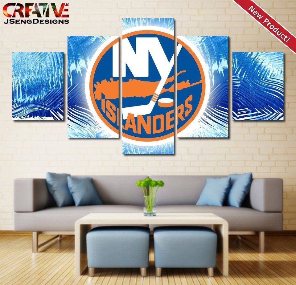 New York Islanders Hockey Poster Print Painting On Canvas Wall Art Home ...