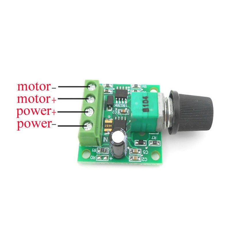 DC Motor 1.8V 3V 5V 6V 12V PWM Speed Controller 2A Potentiometer Knob ...