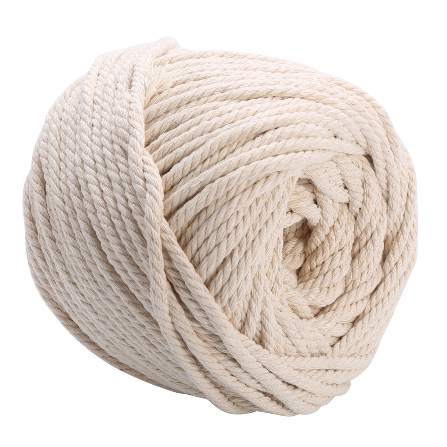 5mmx65m Natural Twisted Cotton Cord Macrame Rope Beige Cotton Artisan ...