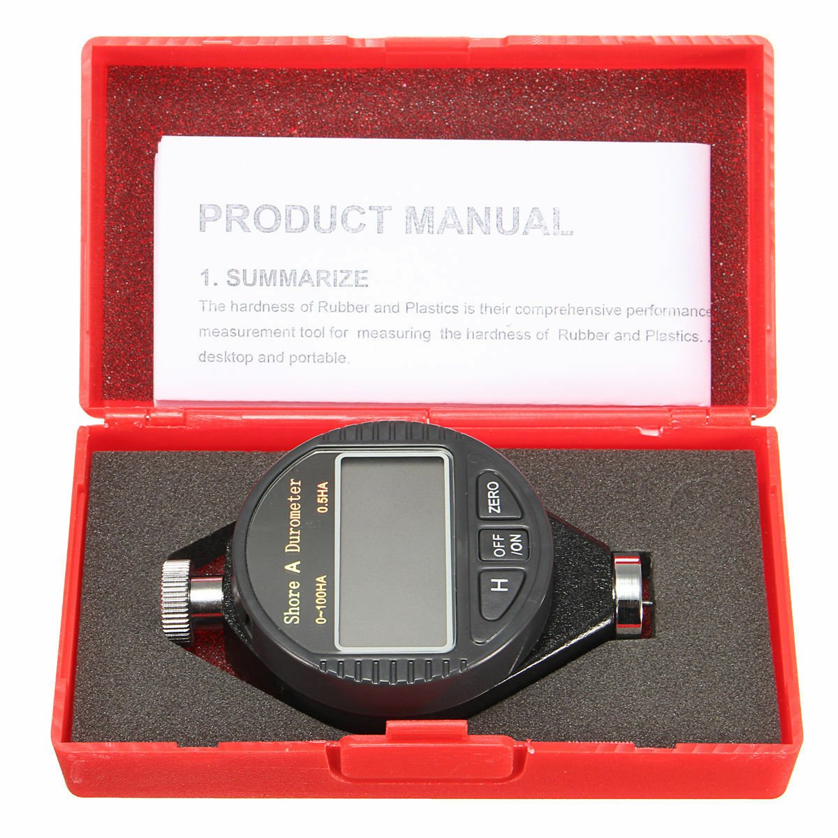 0~100HA Digital Shore A Hardness Durometer Tester Tire Rubber LCD ...
