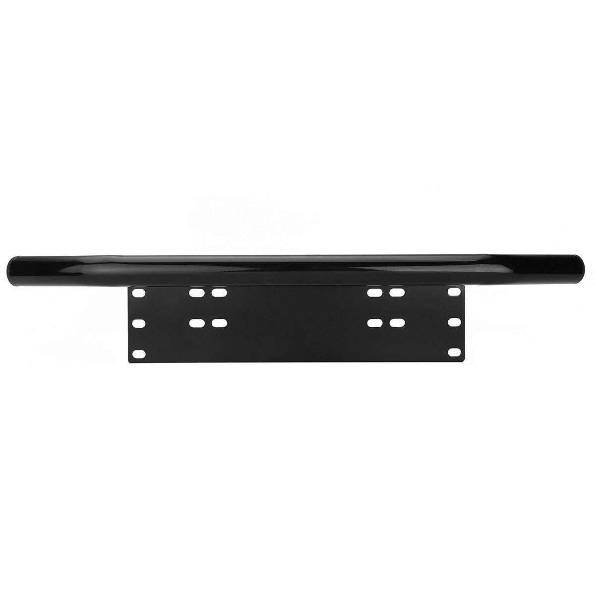 Black Bull Bar Front Bumper License Plate Bracket LED Light Holder for ...