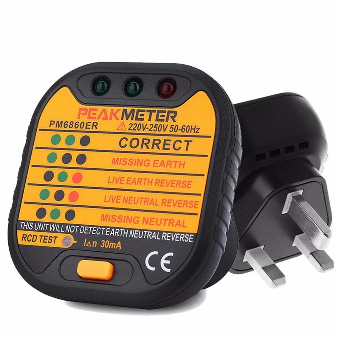 PM6860ER Automatic Electric UK/US/EU Plug 110/230V Socket Outlet Tester New