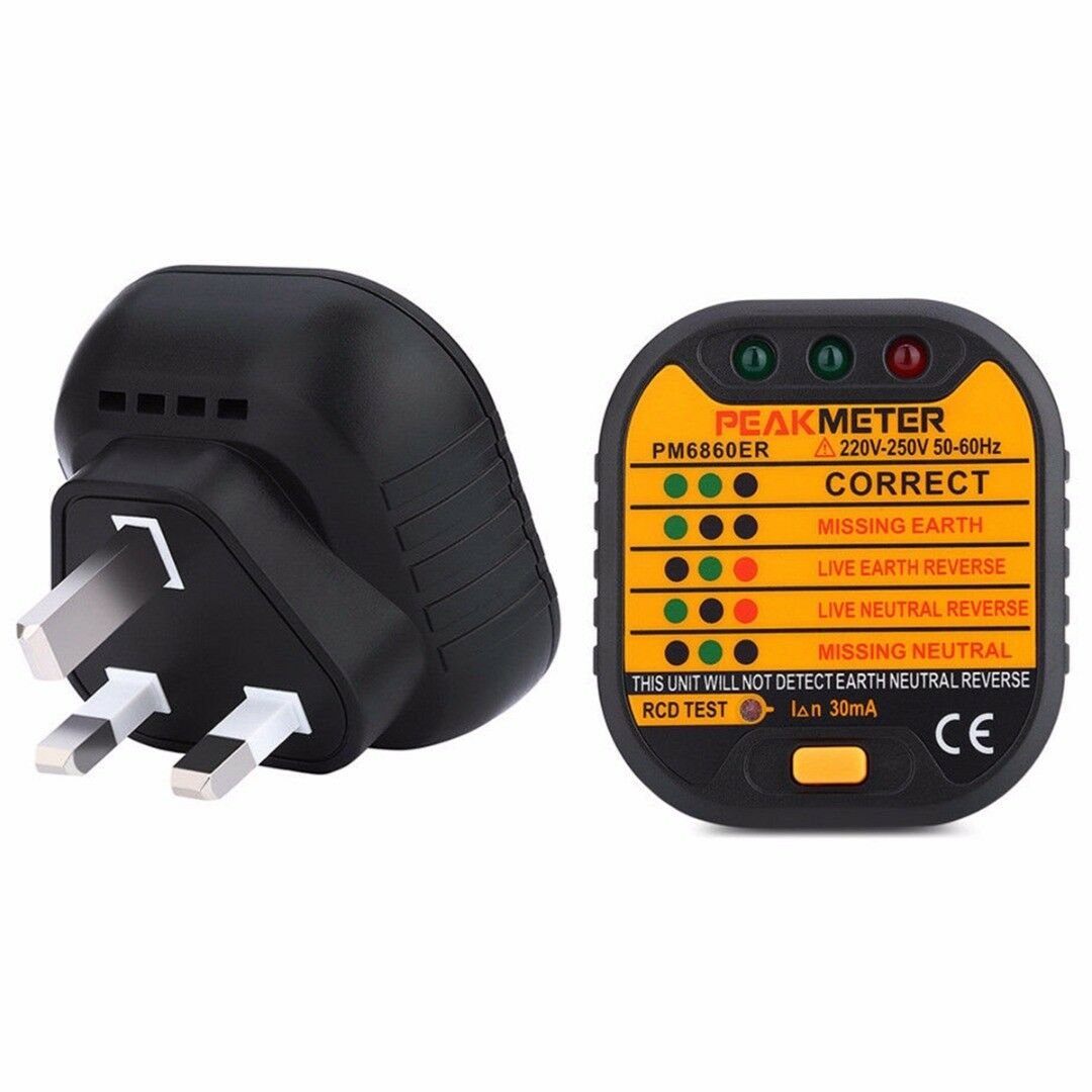 PM6860ER Automatic Electric UK/US/EU Plug 110/230V Socket Outlet Tester New