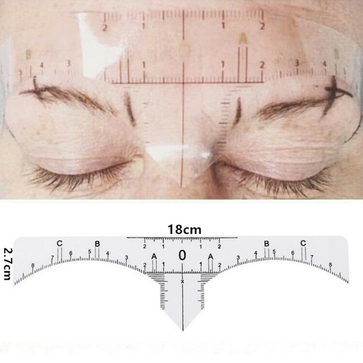 Disposable Eyebrow Ruler Stickers Stencil Microblading Tattoo Makeup ...