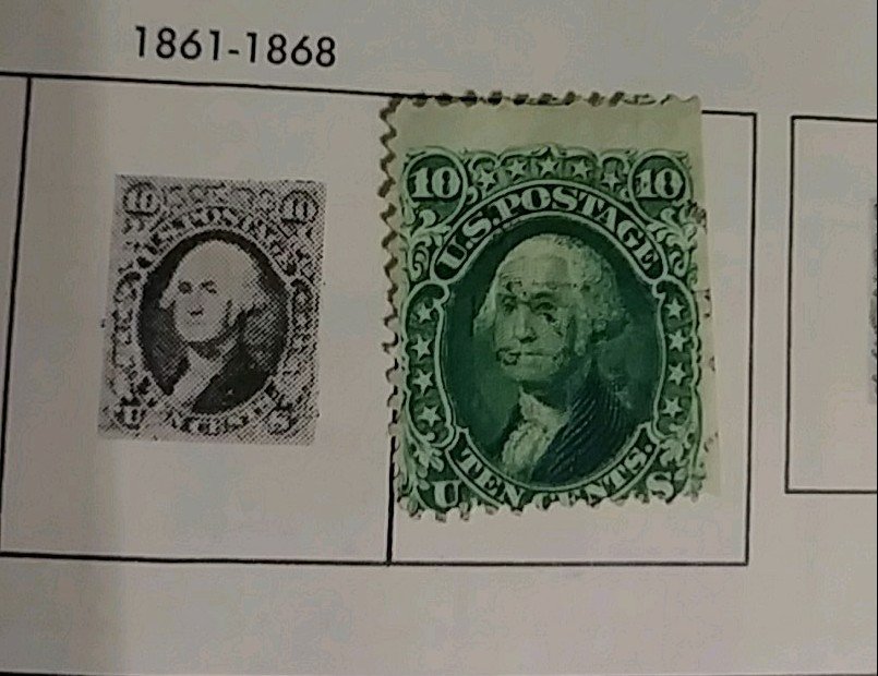 1861 George Washington 10 Cent Civil War stamp