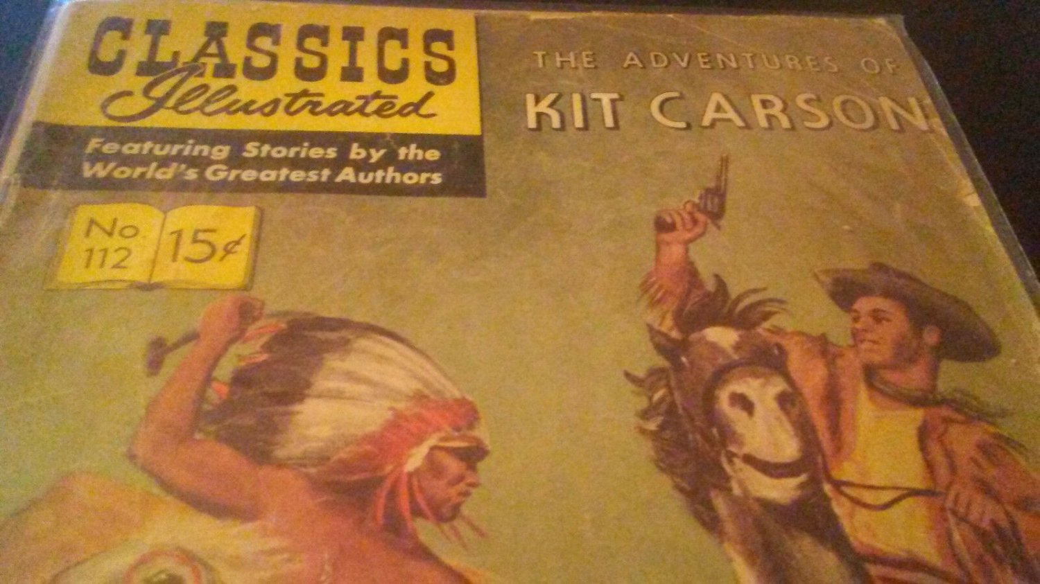 Classics Illustrated #112 [O] - The Adventures of Kit Carson (Oct 1953)