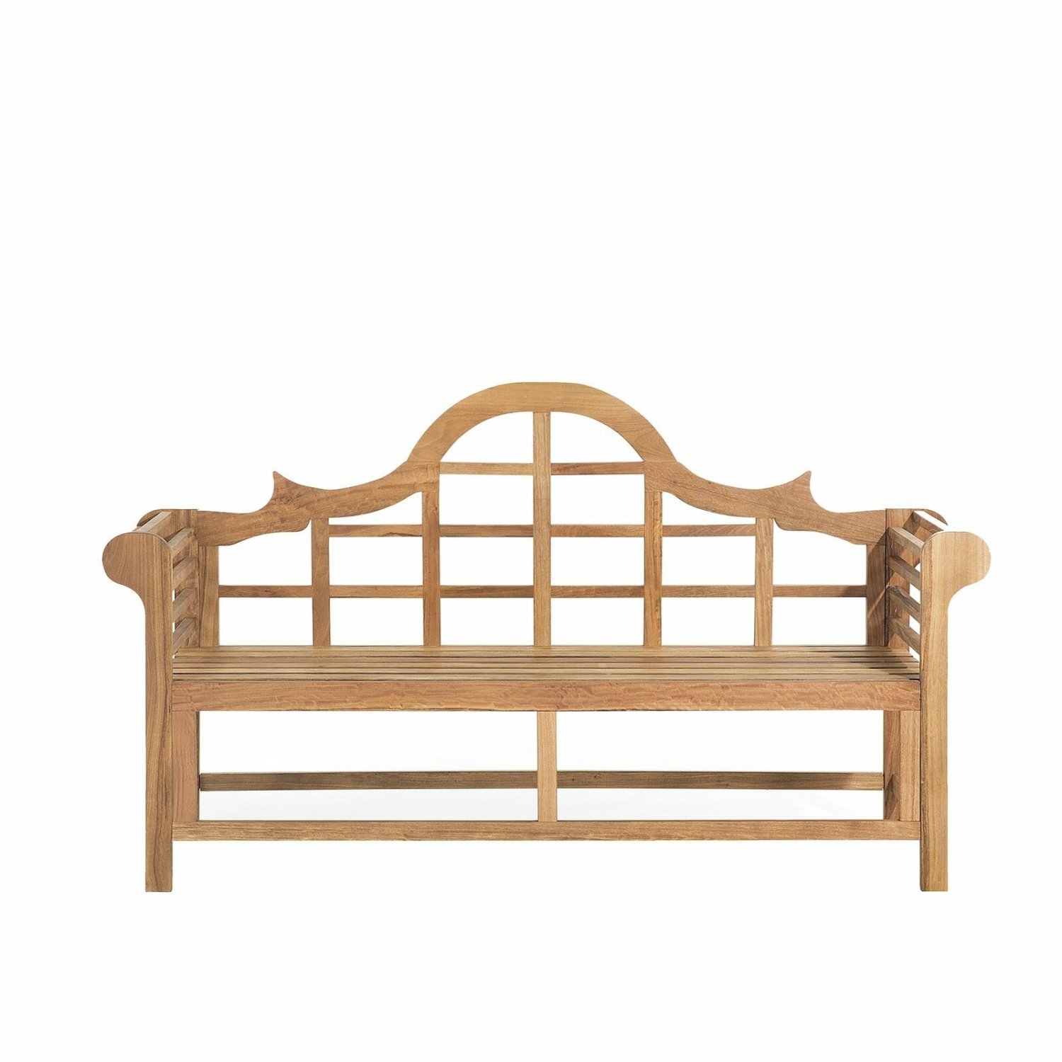 White Balau Wood Garden Bench 3 Seats Classic Slatted Design Patio Java Marlboro