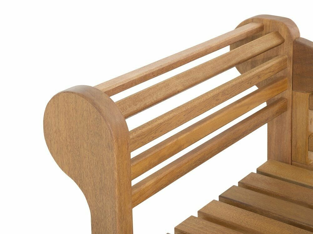 White Balau Wood Garden Bench 3 Seats Classic Slatted Design Patio Java Marlboro