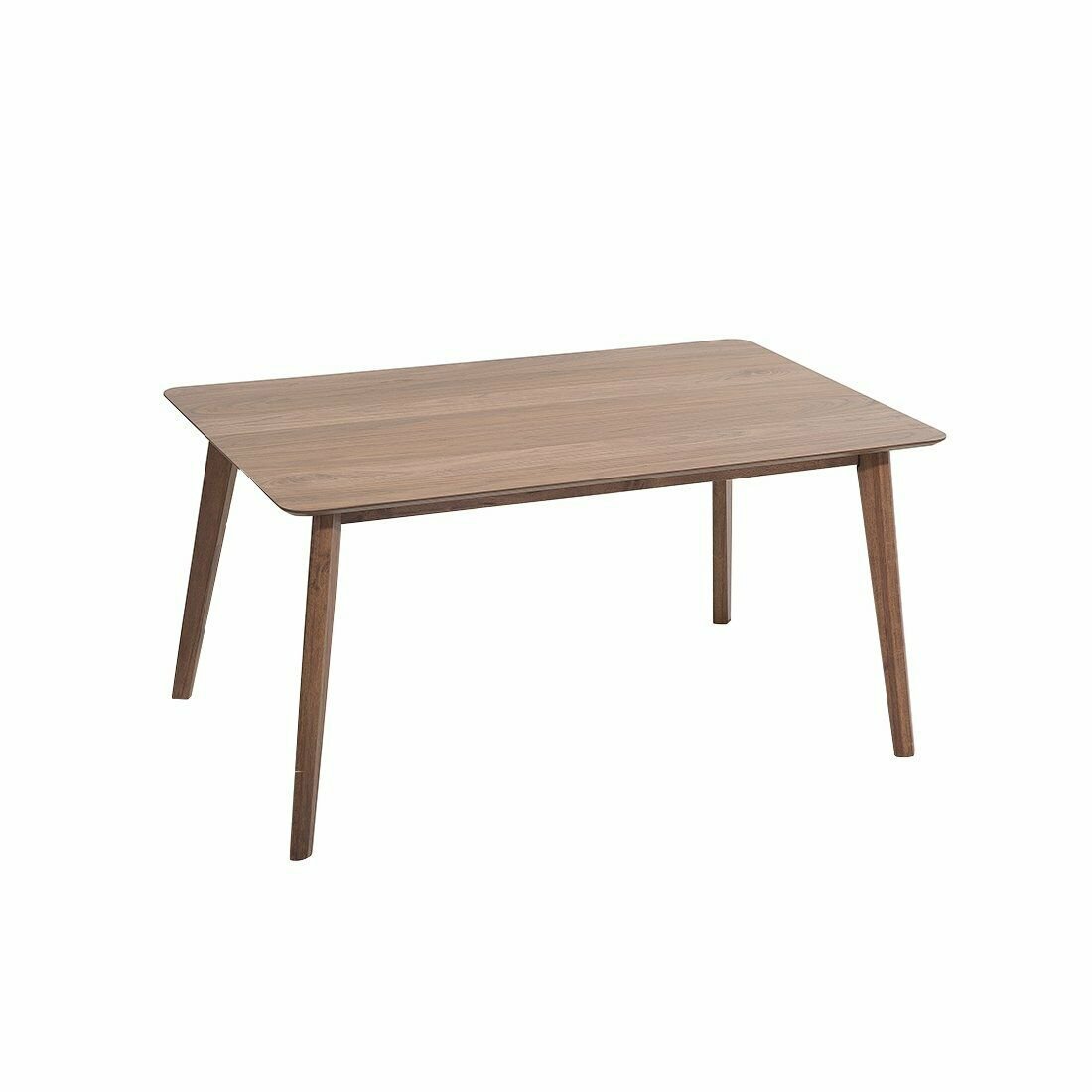 Modern Dining Table Dark Wood Veneered Slanted Legs Kitchen Madox