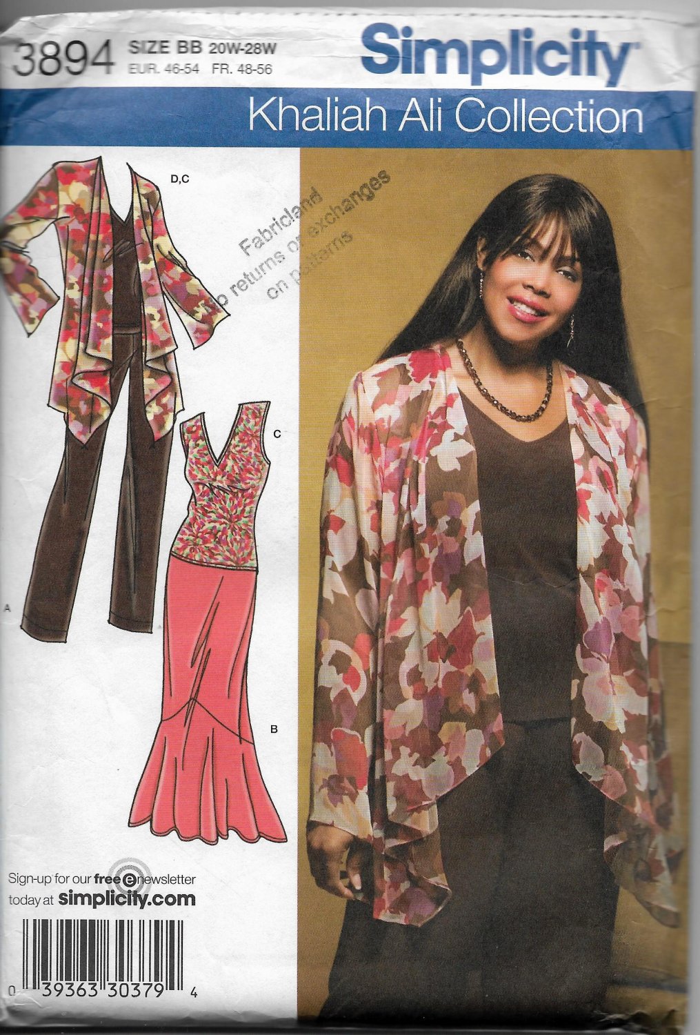 Simplicity 3894 Women Jacket Knit Top Pants and Skirt Sizes 20w to 28w