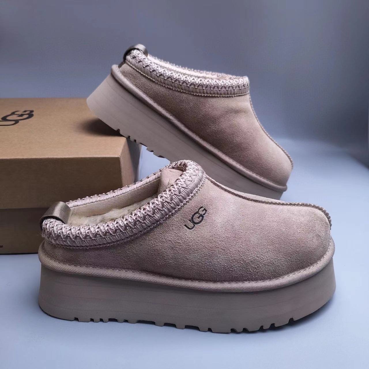 UGG Tazz Mustard Seed suede Platform Clog
