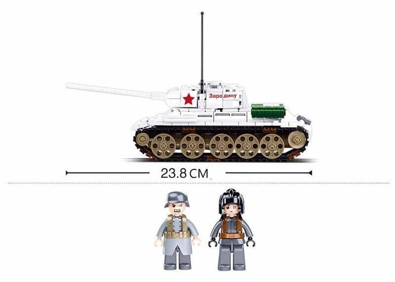WW2 Military T34-85 Medium Tank Model Building Blocks Soldier Figures ...