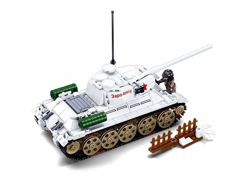 WW2 Military T34-85 Medium Tank Model Building Blocks Soldier Figures ...