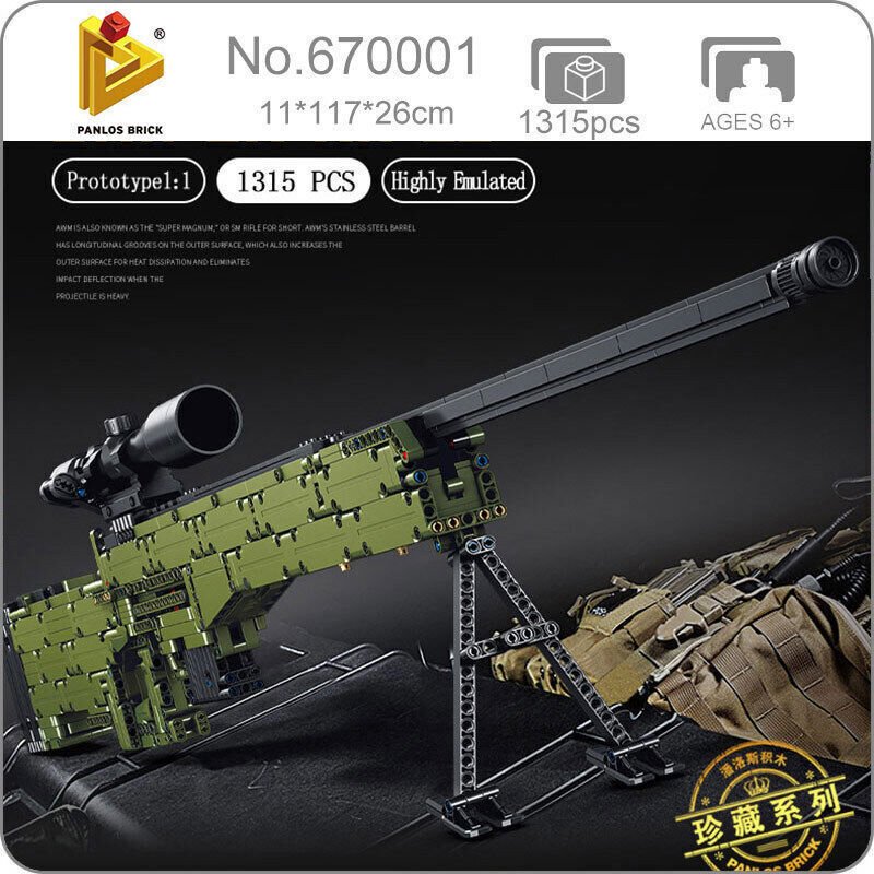 1:1 AWM Sniper Rifle Model Building Blocks Set Bricks Toys Collection ...