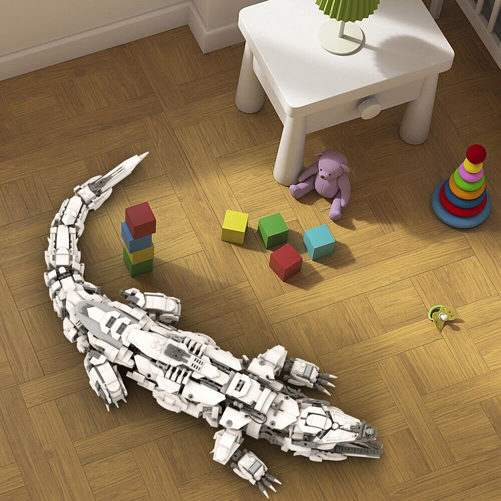 Mecha Crocodile Monster Model Building Blocks Set Snapmaw Reptile MOC ...