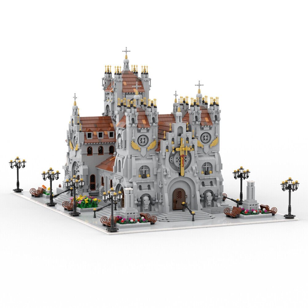 Cathedral Historic Church Modular Building Blocks Medieval MOC Bricks ...