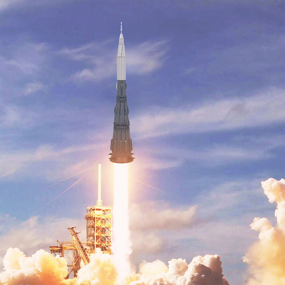 1:110 Soviet N1 Moon Rocket Heavy Launch Vehicle Model Building Blocks ...