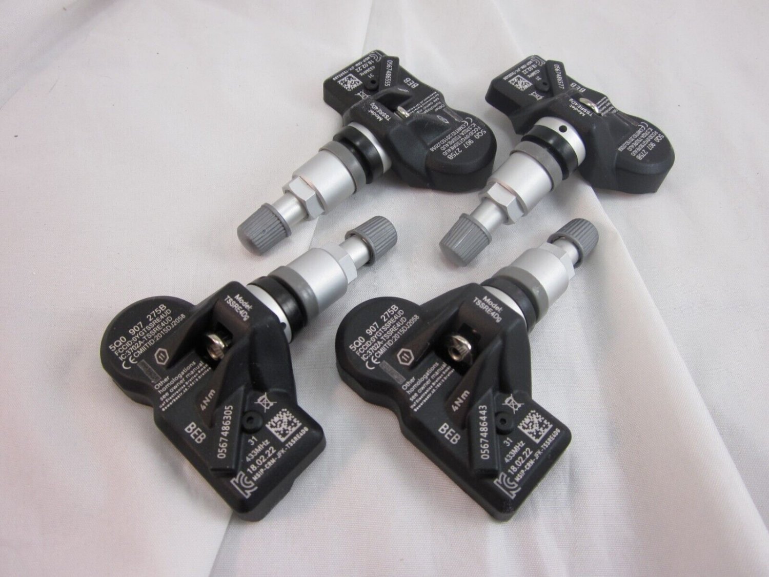 SET OF 4 GENUINE OEM AUDI 15-22 A3 A7 A6 A8 QUATTRO TPMS Tire Pressure ...