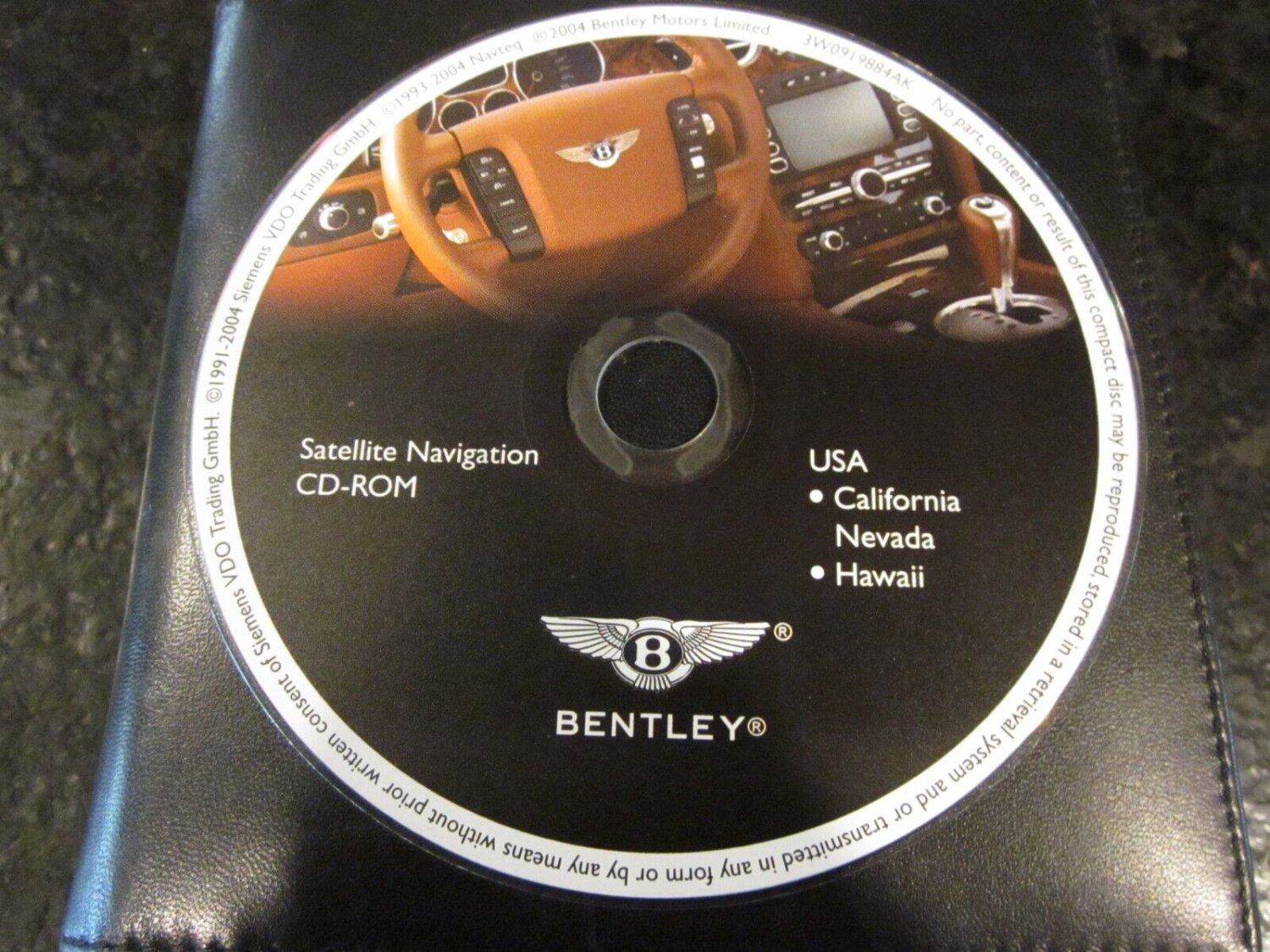 04-06 BENTLEY CONTINENTAL FLYING SPUR CD MAP NAV DISC CALIFORNIA NEVADA HI