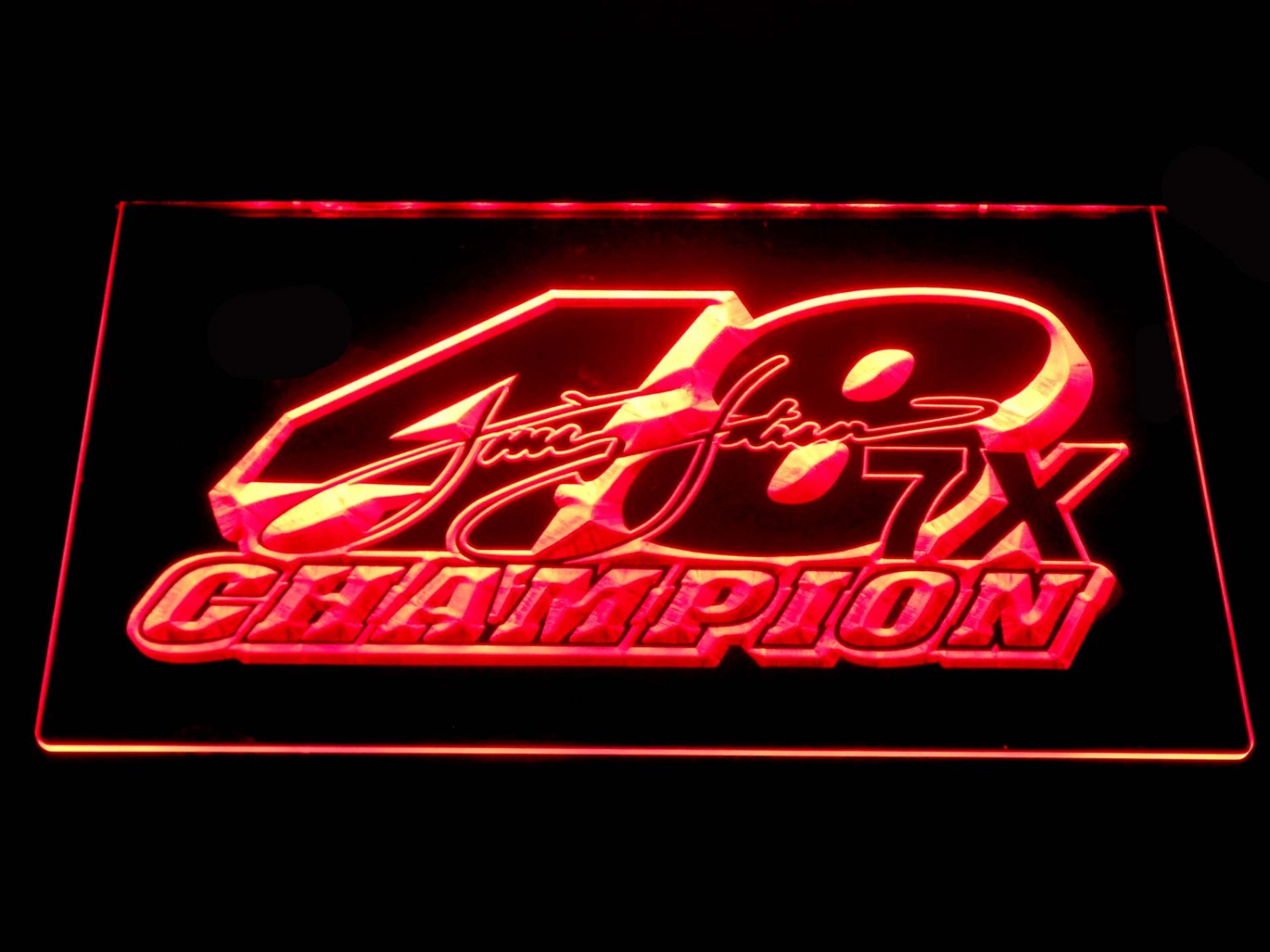 Jimmie Johnson Nascar 7X Champion LED Neon Sign Team fans gifts