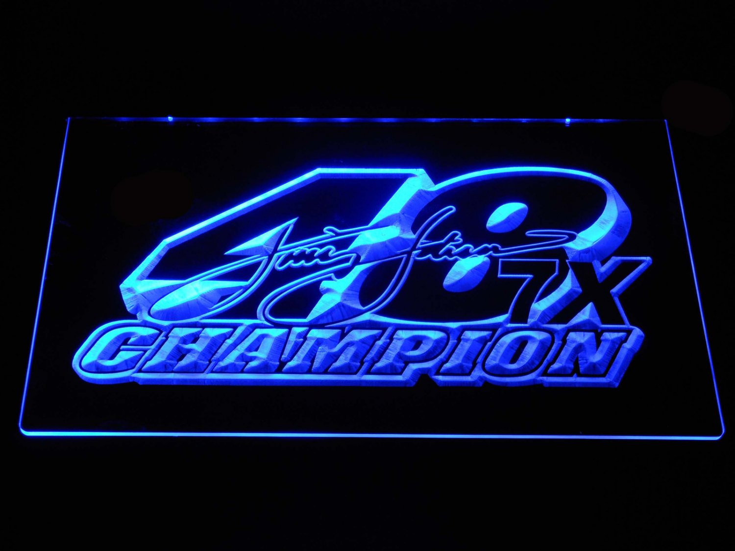 Jimmie Johnson Nascar 7X Champion LED Neon Sign Team fans gifts