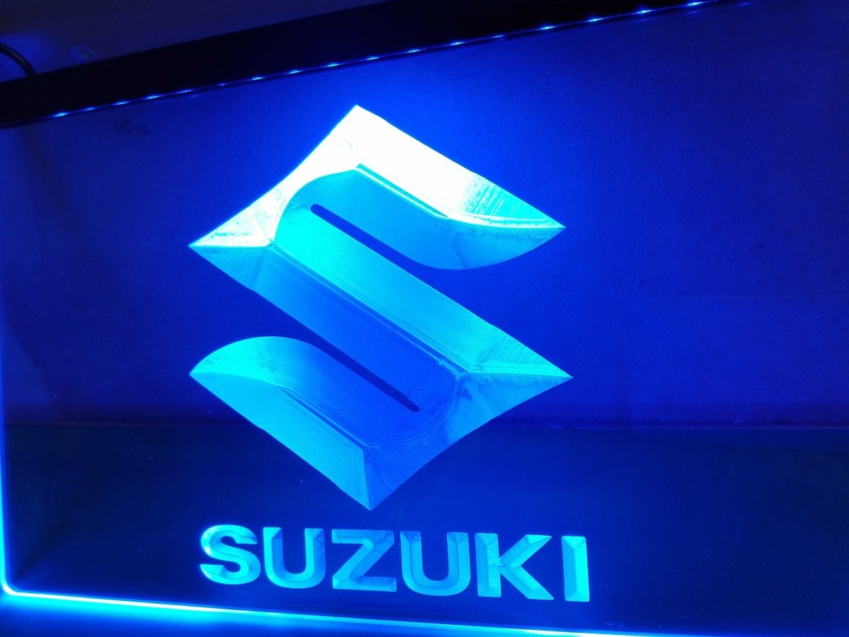 Suzuki LED Neon Light Sign hang sign home decor crafts Display OnOff