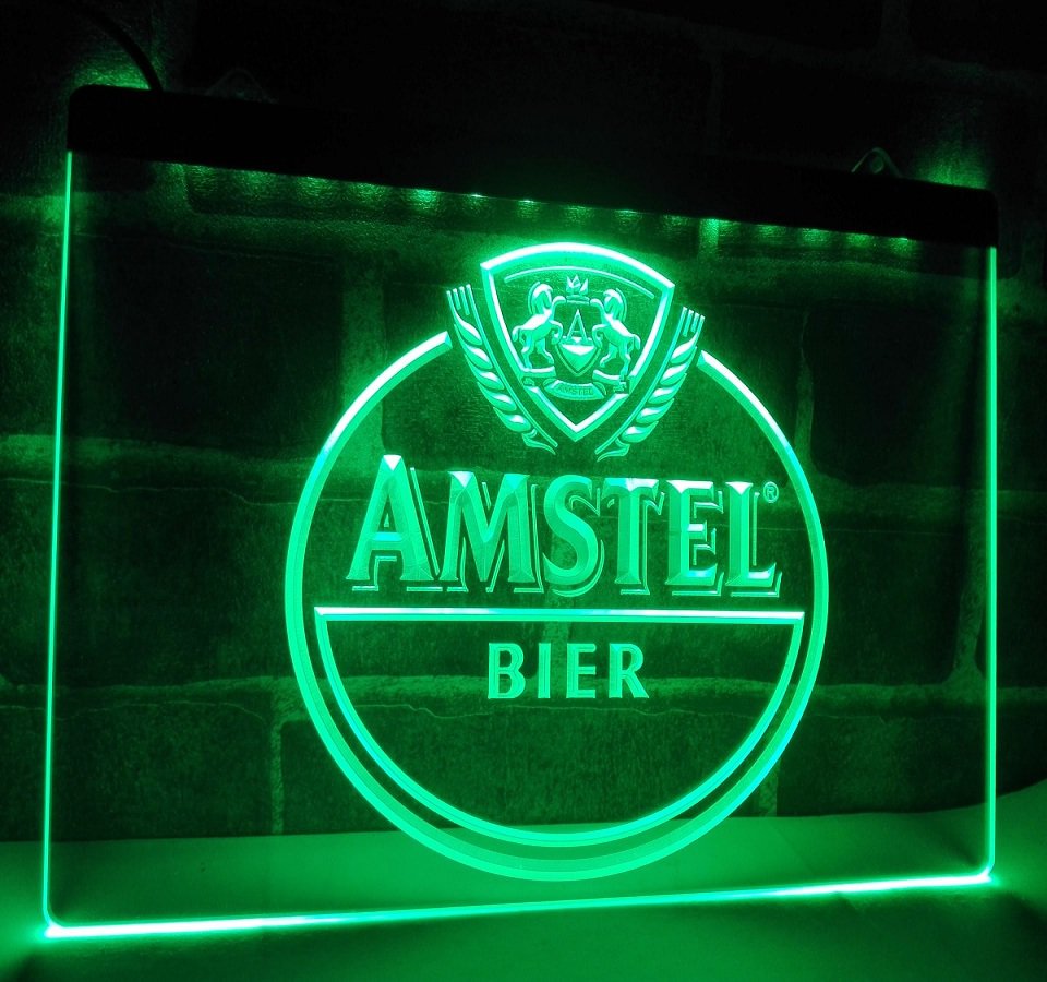 Amstel Beer Bar LED Neon Light Sign home decor crafts glowing display