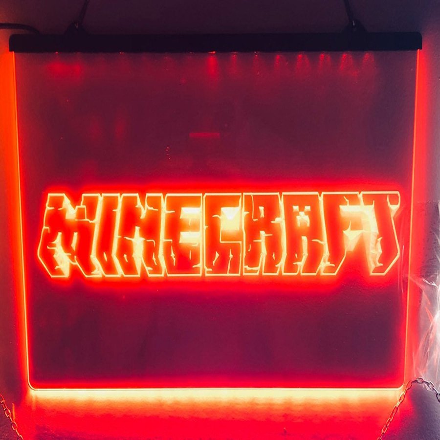 Minecraft Game Led Neon Sign home decor, room craft display glowing
