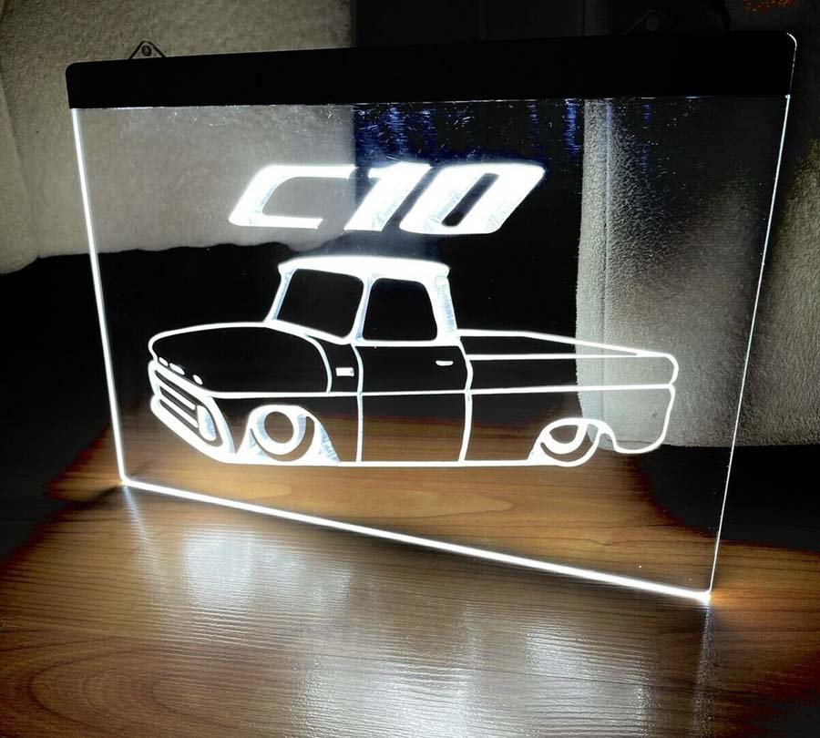 Chevrolet C10 LowTruck LED Neon Home Decor Garage Man cave