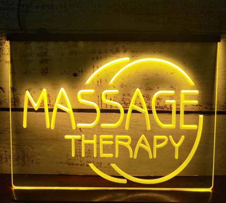 Massage Therapy LED Sign Massage Business Shop Light Display